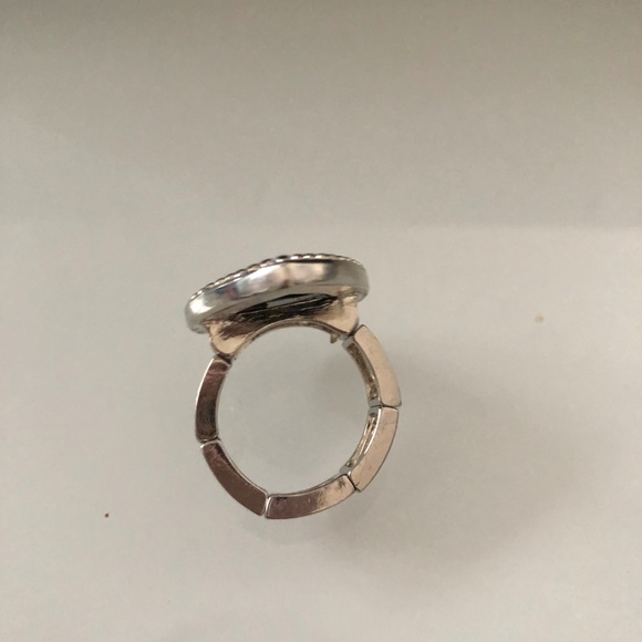 Jewelry | 3 For 25stretchable Ring Wblack Clear Stones | Poshmark